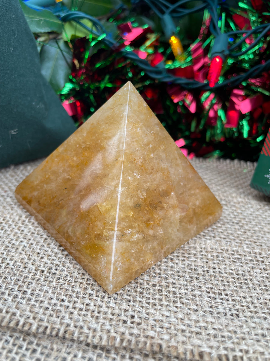 Golden Healer Quartz Pyramid – Dragon's Den Crystals & Stones