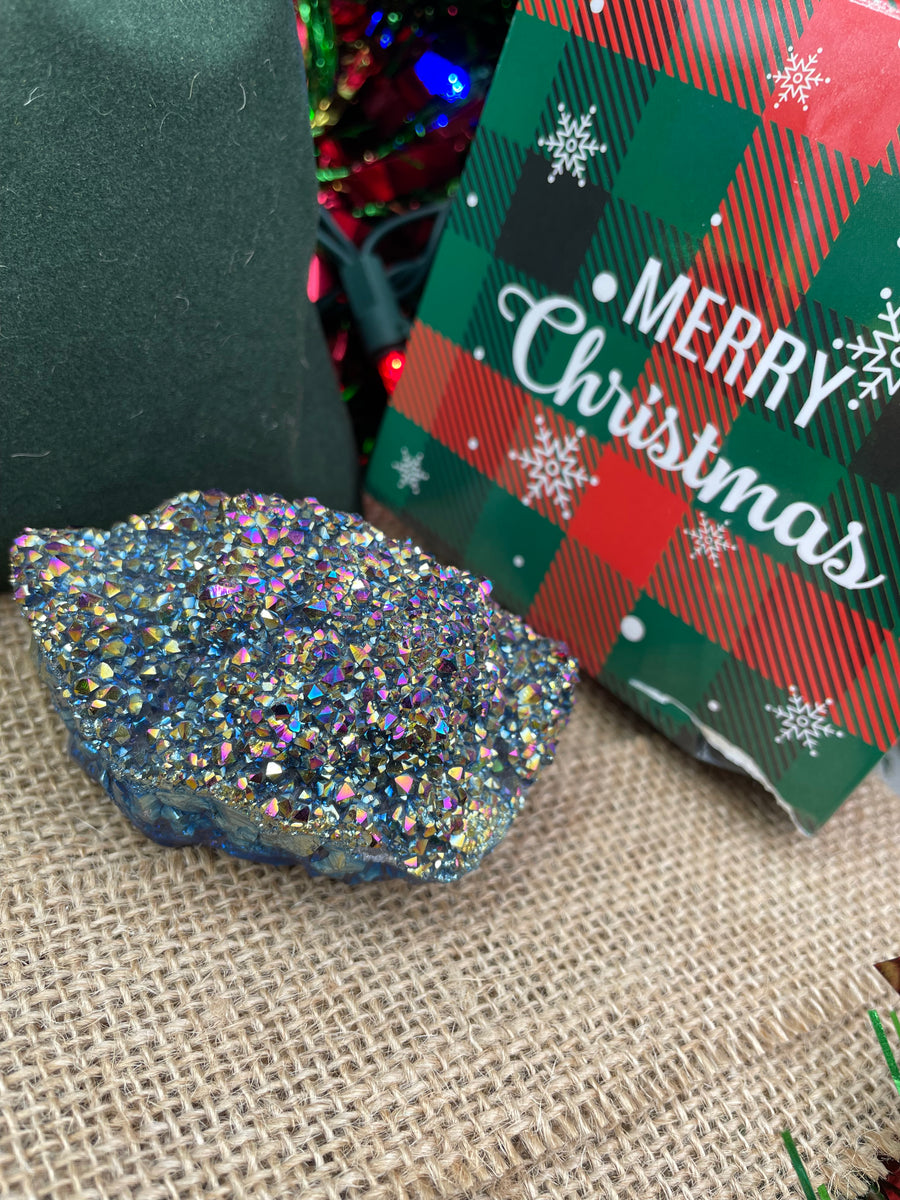Titanium Rainbow Quartz Cluster – Dragon's Den Crystals & Stones