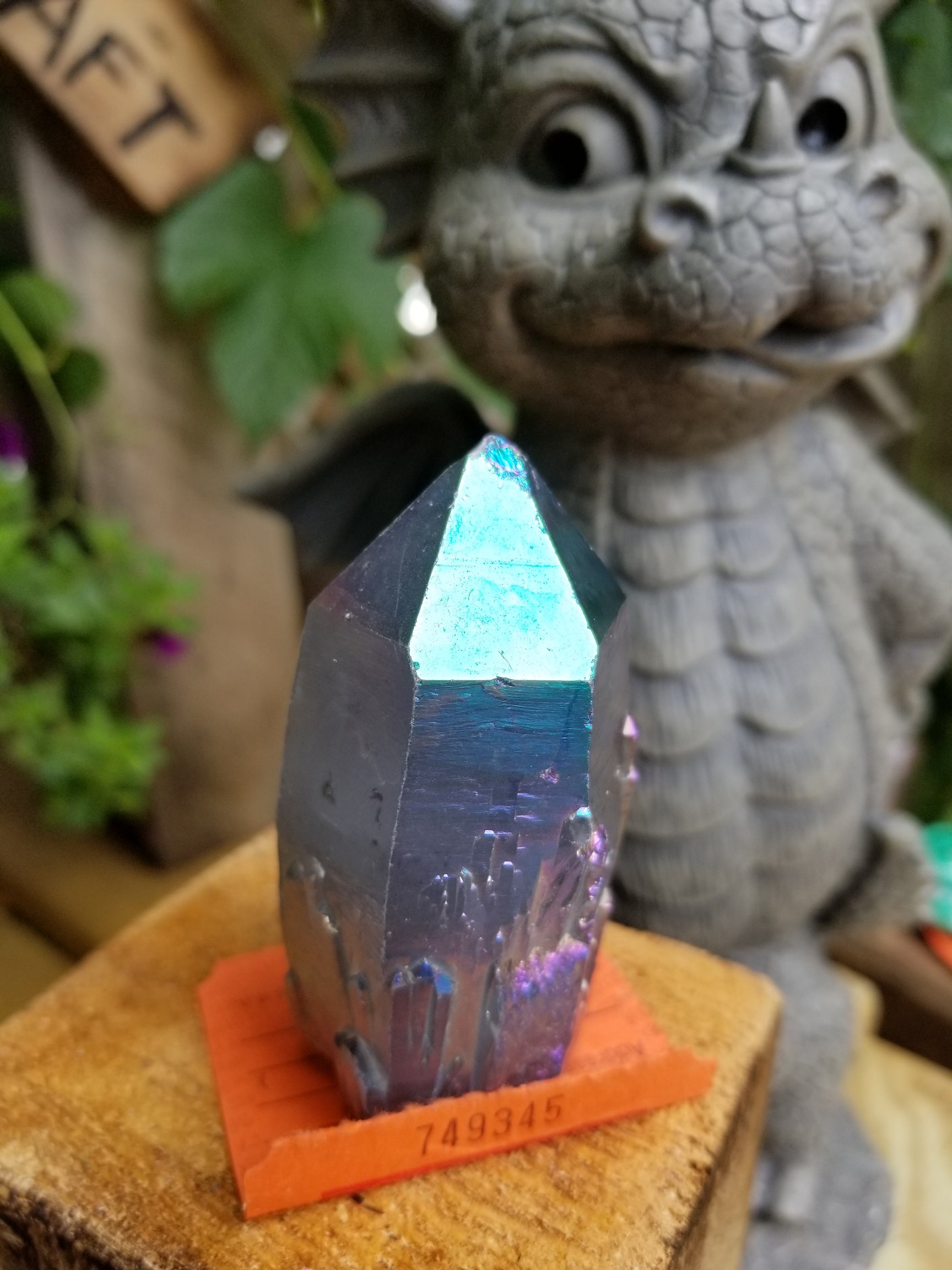 Blue Angel Aura Quartz Point – Dragon's Den Crystals & Stones